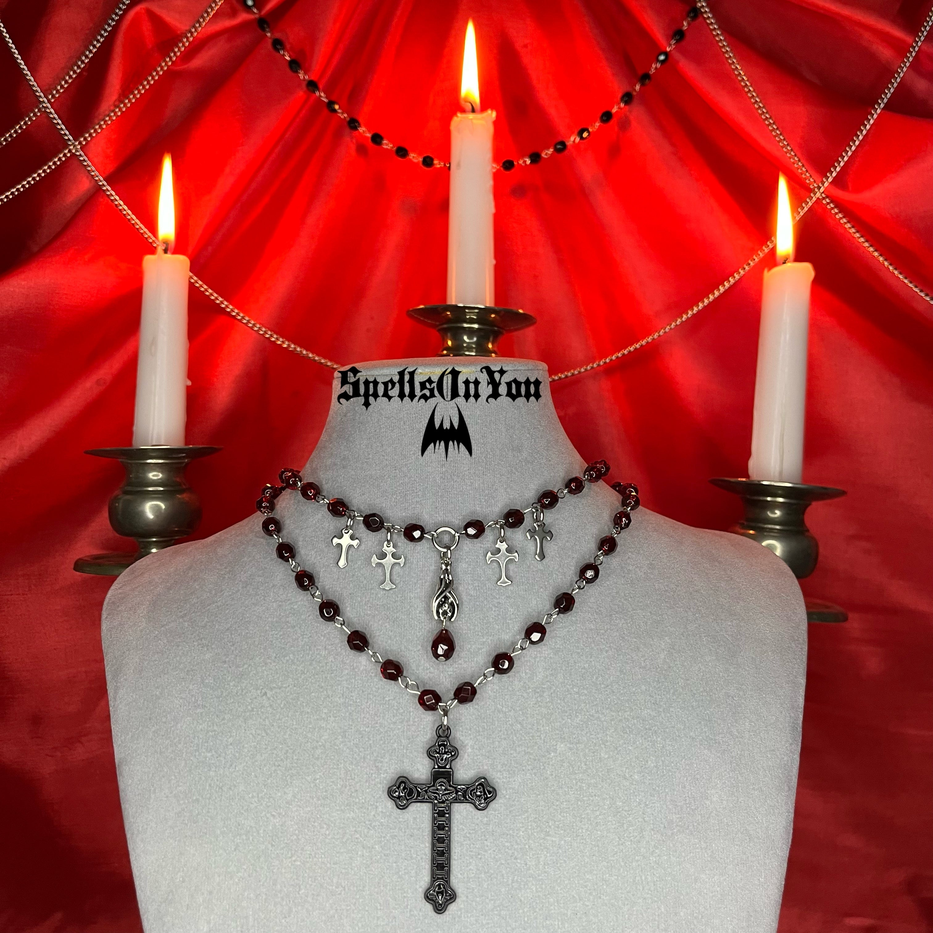 ⋆♱ ‘Helena’ Stack Necklace in Red ♱⋆ – Spellsonyou